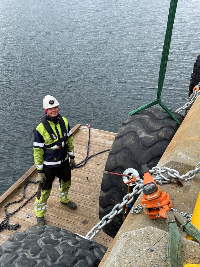 Fendring på Storkaia - Kristiansund og Nordmøre Havn