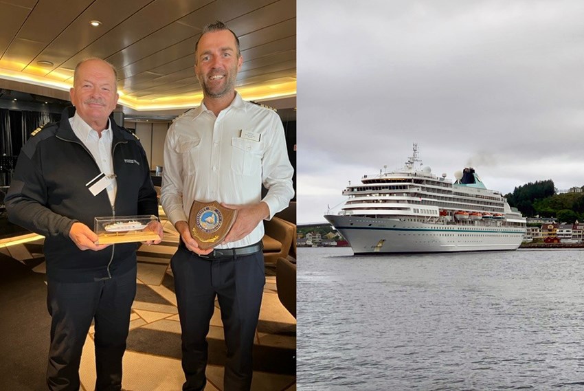 Markerte førstegangsanløpet til «Amera»- Kristiansund og Nordmøre Havn